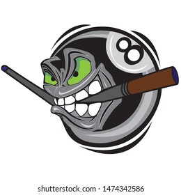 Super Cool Angry Ball Vector Icon Stock Vector (Royalty Free ...