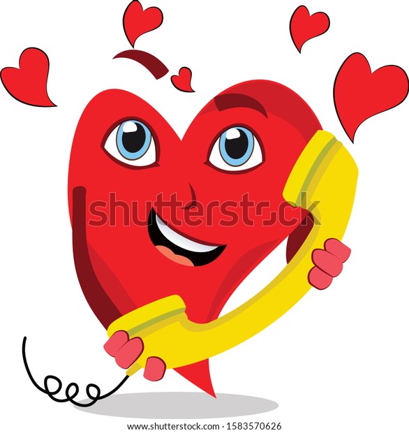 Super Cool Happy Funny Heart Lovely Stock Vector (Royalty Free ...
