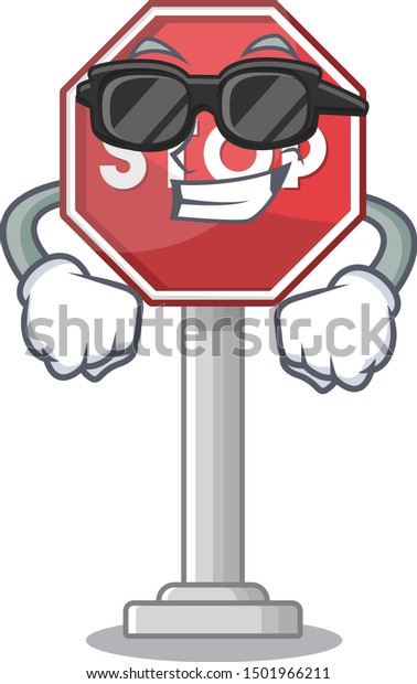 Super Cool Sign Stop Cartoon Side Stock Vector (Royalty Free ...