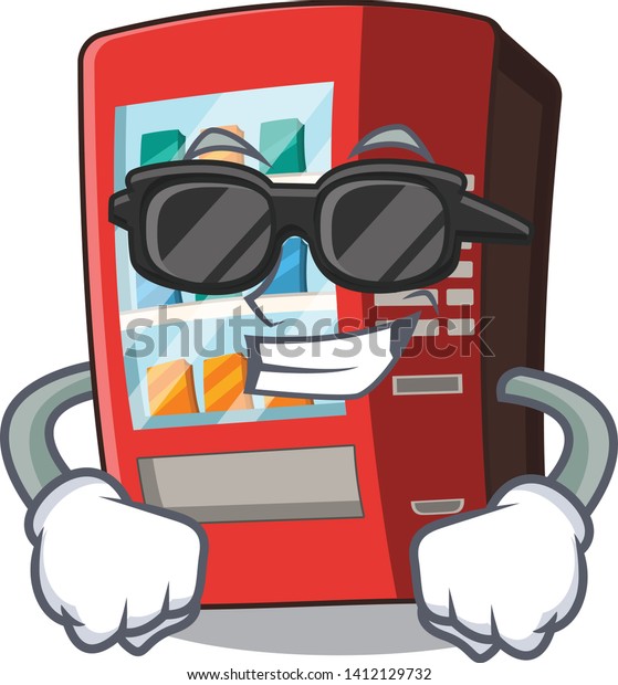 Super Cool Vending Machine Isolated Mascot Stock Vector (Royalty Free ...