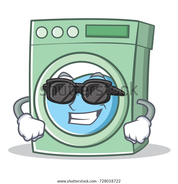 Super Cool Washing Machine Character Cartoon Stock Vector (Royalty Free ...