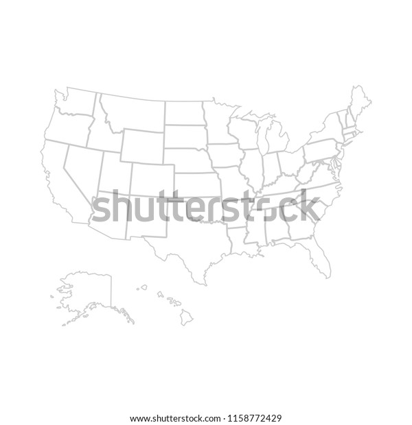 Super Detail Usa Map Zonning Area Stock Vector (Royalty Free ...