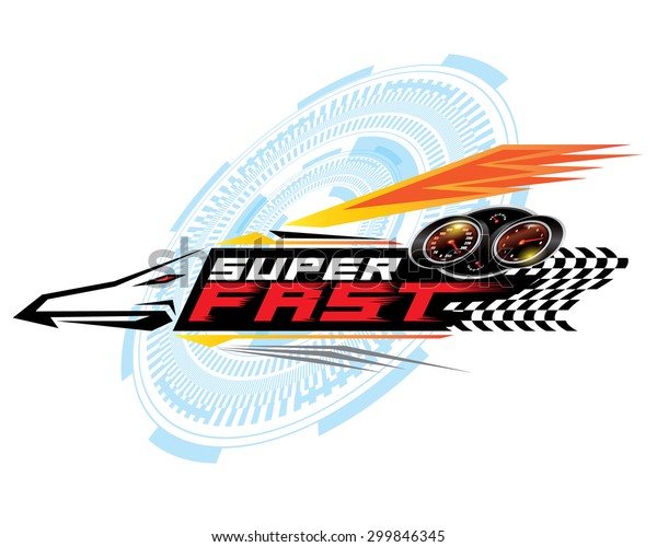 Super Fast Concept Design Vector Stock Vector (Royalty Free) 299846345