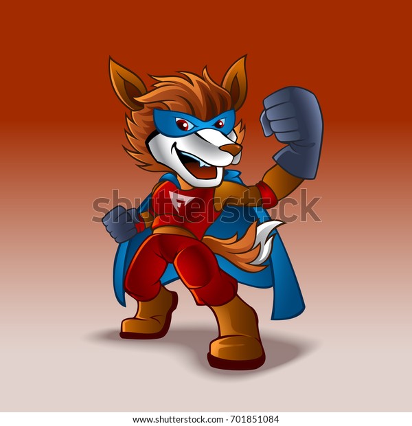 Super Fox Costume Cartoon Character Isolated Stock Vector (Royalty Free ...