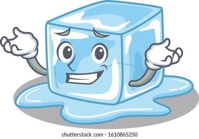 Super Funny Grinning Ice Cube Mascot Stock Vector (Royalty Free ...