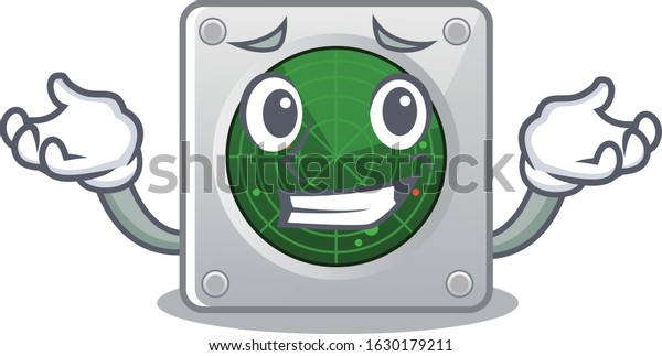 Super Funny Grinning Radar Mascot Cartoon Stock Vector (Royalty Free ...