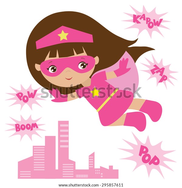 Super Girl Vector Illustration Stock Vector (Royalty Free) 295857611 ...