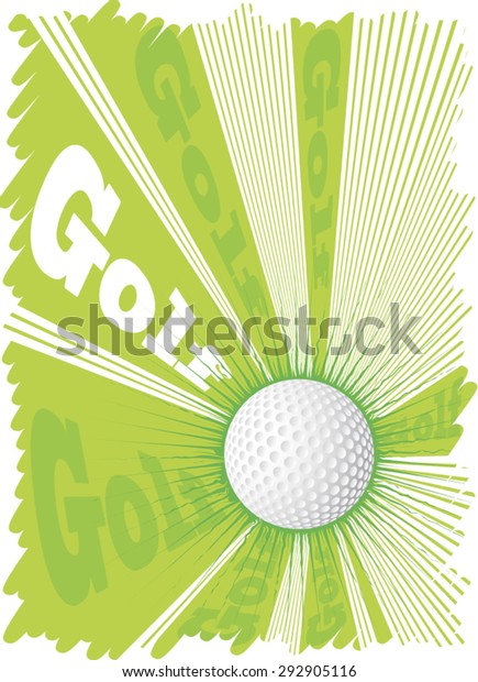 Super Golf Ball Big Green Explosiongreen Stock Vector (Royalty Free ...