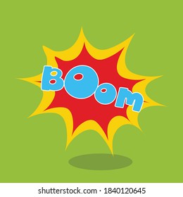 Super Hero Boy Boom Design Vector Stock Vector (Royalty Free ...