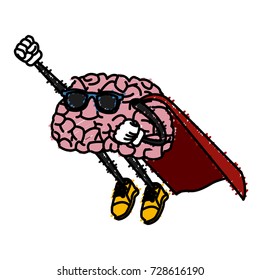 Super Hero Brain Cartoon Stock Vector (Royalty Free) 728616190 ...