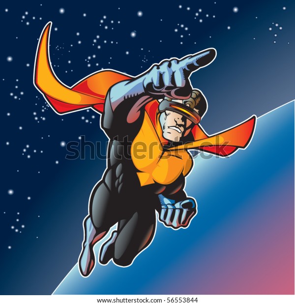 Super Hero Cape Flying Above Planet Stock Vector (Royalty Free) 56553844