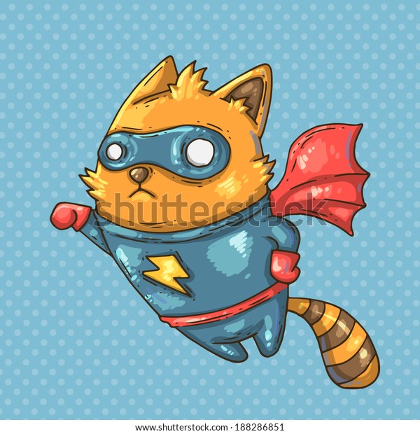 Super Hero Cat Stock Vector (Royalty Free) 188286851 | Shutterstock