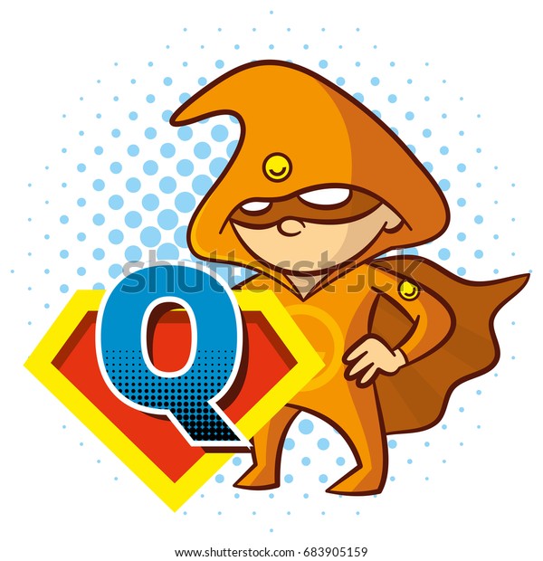 Super Hero Character Letter Q Superhero Stock Vector (Royalty Free ...