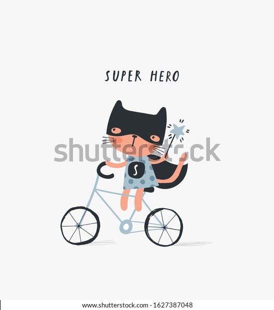 Super Hero Doodle Vector Illustration Cute Stock Vector (Royalty Free ...