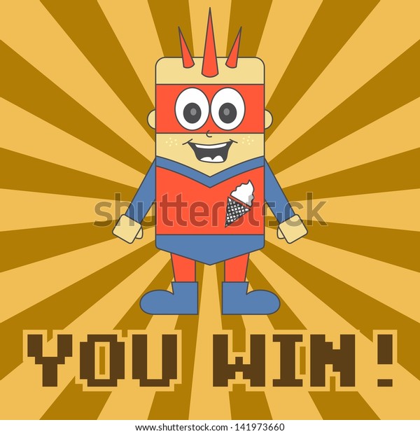 Super Hero Game Cartoon Ice Cream Stock Vector (Royalty Free) 141973660 ...