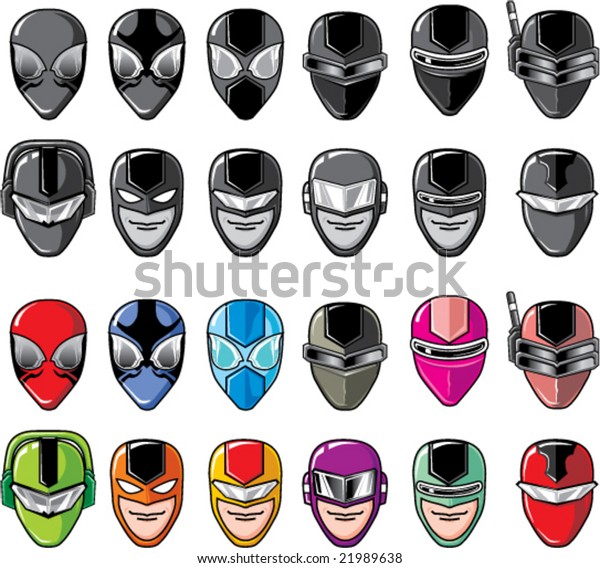 Super Hero Heads Stock Vector (Royalty Free) 21989638 | Shutterstock