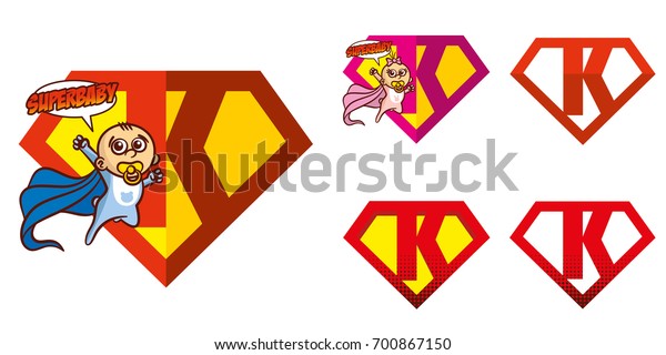 Super Hero Logo Letter K Superhero Stock Vector (Royalty Free ...
