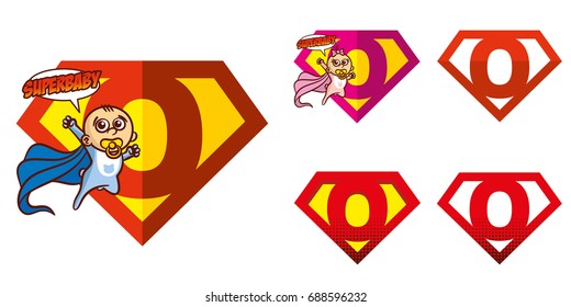 Super Hero Logo Letter O Superhero Stock Vector (Royalty Free ...