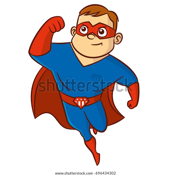 Super Hero Man Cartoon Character Isolated Stock Vector (Royalty Free ...