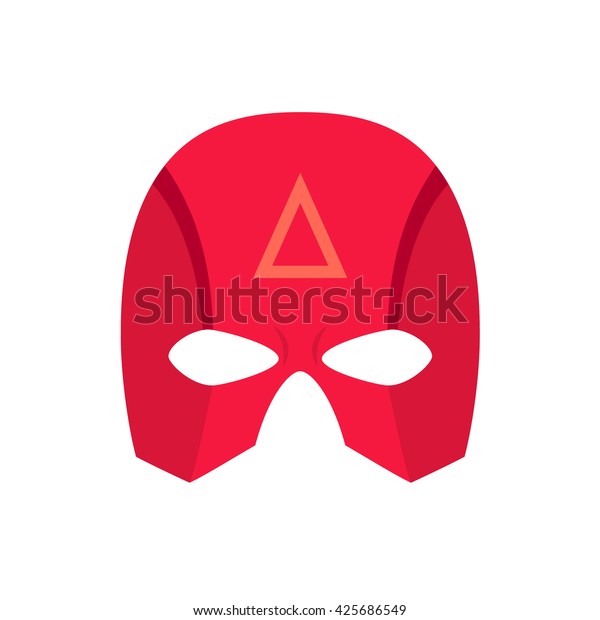 Super Hero Red Mask Face Character Stock Vector (Royalty Free ...