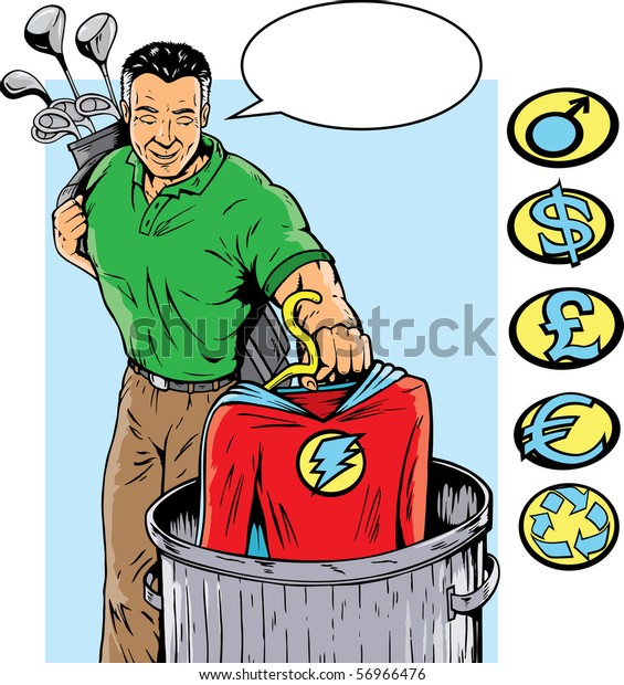 Super Hero Retiring Quitting His Job Stock Vector (Royalty Free ...