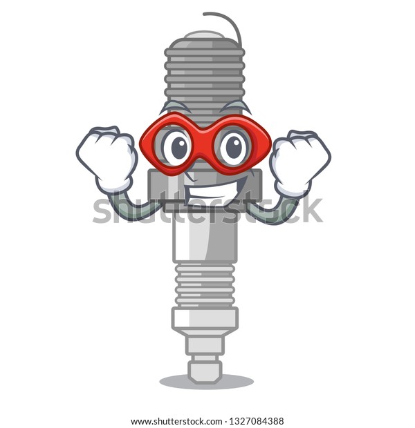 Super Hero Spark Plug Cartoon Box Stock Vector (Royalty Free ...