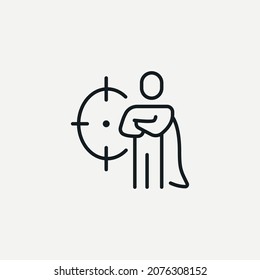 Super Hero Target Vector Sign Icon Stock Vector (Royalty Free ...
