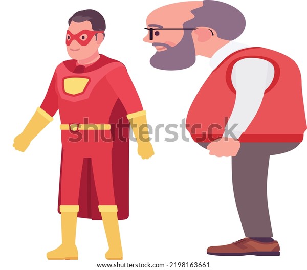Super Hiro Faather Red Dress Tow Stock Vector (Royalty Free) 2198163661 ...