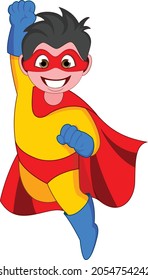 Super Kid Cartoon Vector Art Illustration Stock Vector (Royalty Free ...