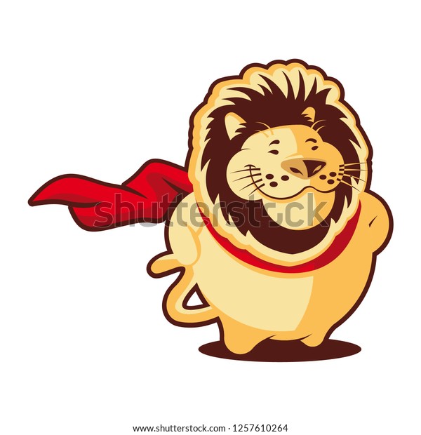 Super Lion Mascot Stock Vector (Royalty Free) 1257610264