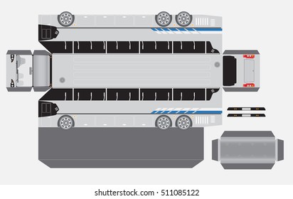 Super Long 15 Meter Paper Bus Stock Vector (Royalty Free) 511085134