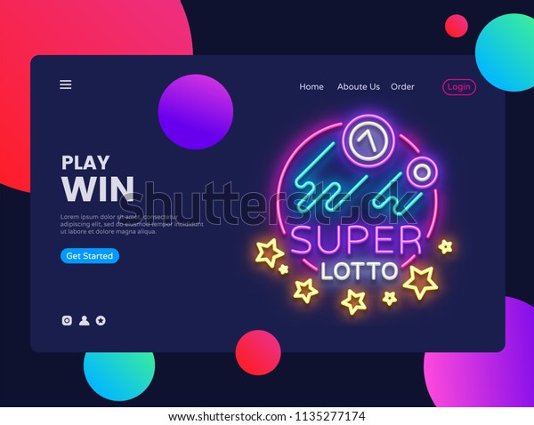 Super Lotto Horizontal Web Banner Vector Stock Vector (Royalty Free ...