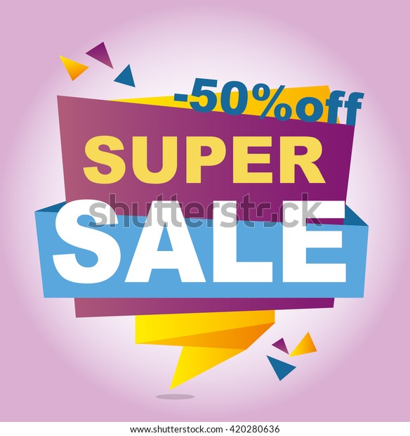 Super Sale Vector Banner 50off Vector Stock Vector (Royalty Free ...