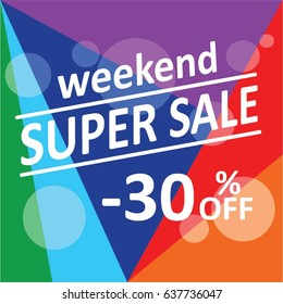 Super Sale Weekend Vector Stock Vector (Royalty Free) 637736047 ...