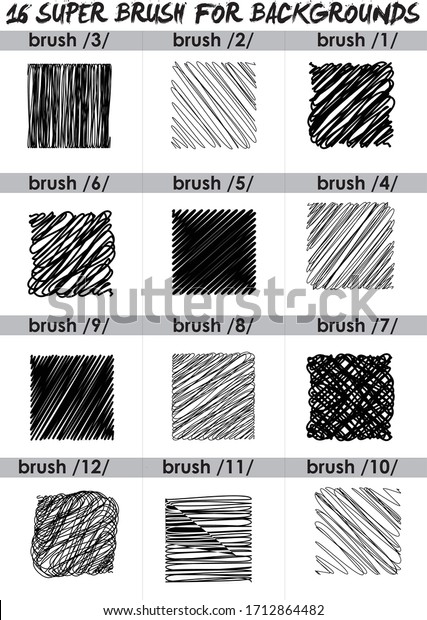 Super Set Black Brush Paint Ink Stock Vector (Royalty Free) 1712864482 ...