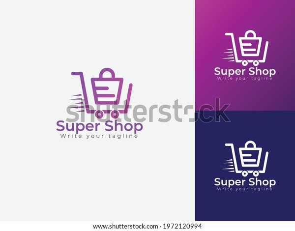Super Shop Logo Design Concept Delivery Stock Vector (Royalty Free ...