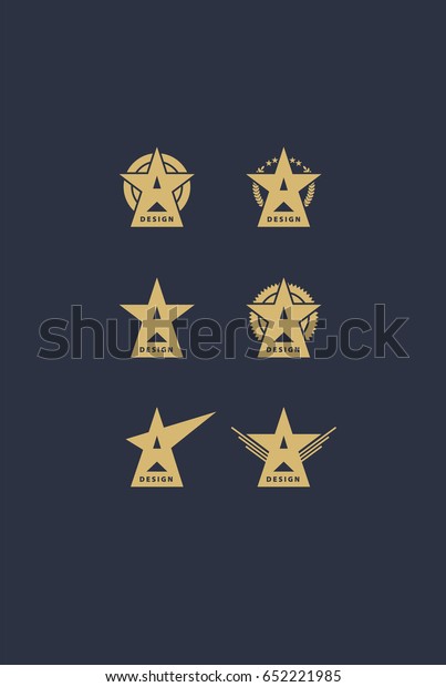Super Star Logo Design Celebrity Hiquality: vector de stock (libre de ...