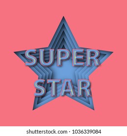 Super Star Vector Illustration: vector de stock (libre de regalías ...