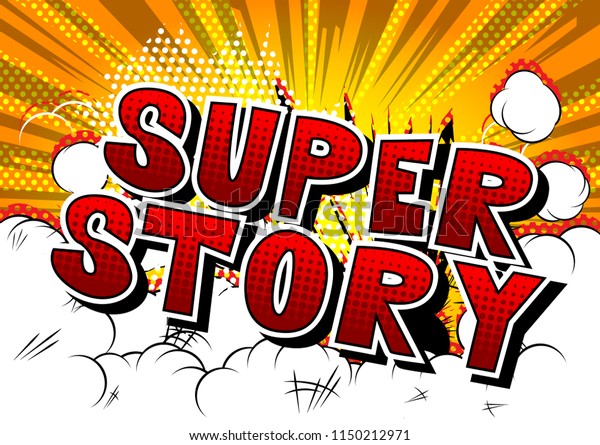 Super Story Comic Book Style Word Stock Vector (Royalty Free ...