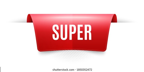 Super Symbol Red Ribbon Label Tag: เวกเตอร์สต็อก (ปลอดค่าลิขสิทธิ์ ...