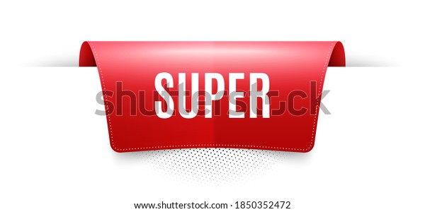 Super Symbol Red Ribbon Label Tag: เวกเตอร์สต็อก (ปลอดค่าลิขสิทธิ์ ...