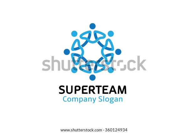 Super Team Logo Design Illustration Stock Vector (Royalty Free) 360124934