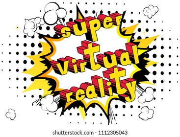 Super Virtual Reality Comic Book Style Stock Vector (Royalty Free ...