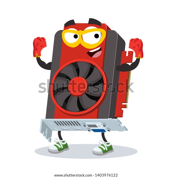 Superhero Cartoon Computer Video Graphics Card Stock Vector (Royalty ...