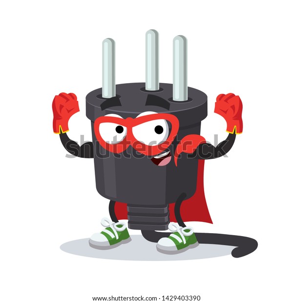 Superhero Cartoon Power Plug Type H: เวกเตอร์สต็อก (ปลอดค่าลิขสิทธิ์ ...