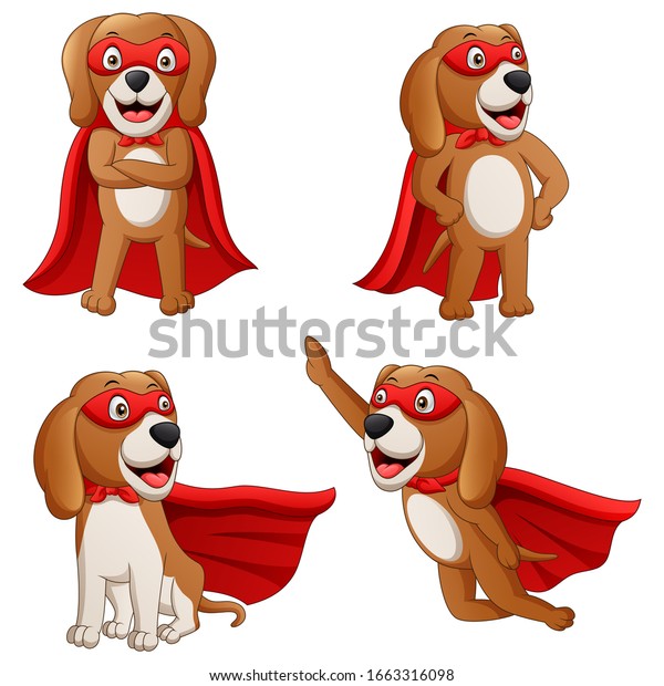 Superhero Dog Cartoon Vector Illustration Stock Vector (Royalty Free ...