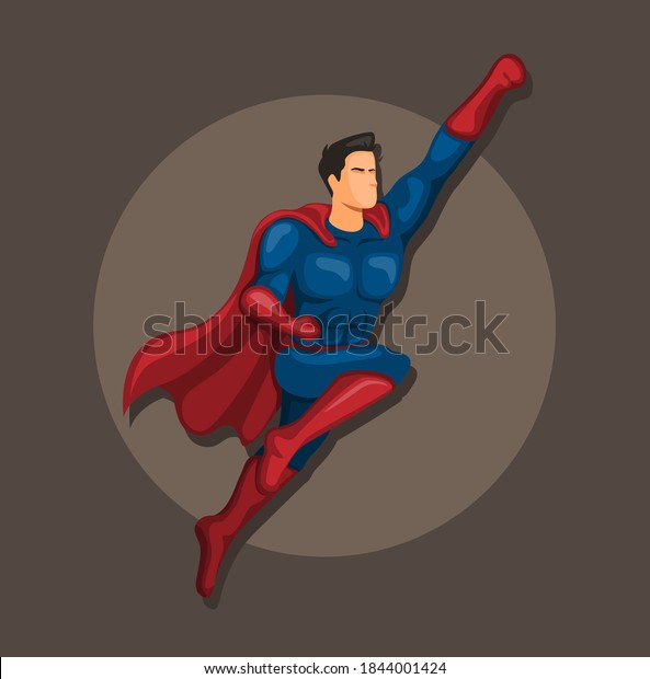 Superhero Fly Character Concept Cartoon Illustration Stock Vector ...