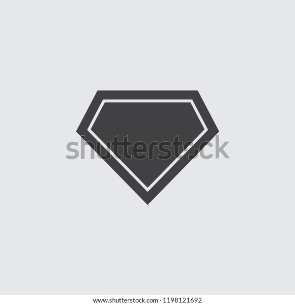Superhero Logo Icon Black On Gray Stock Vector (Royalty Free) 1198121692