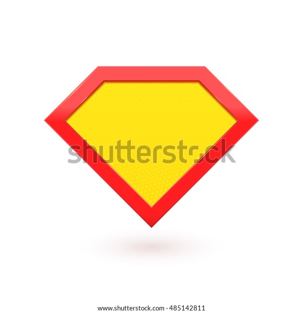 Vektor Stok Superhero Logo Iconyellow Red Shield Icon (Tanpa Royalti ...