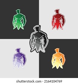 Superhero Logo Simple Icon Design Illustration Stock Vector (Royalty ...
